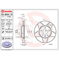 Brembo BREMBO MAX GROOVED DISC CHEVROLET 276MM VENTED | Euro Car Parts