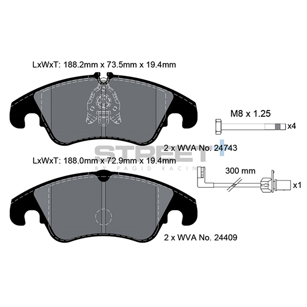Pagid Street+ Brake Pad | Euro Car Parts