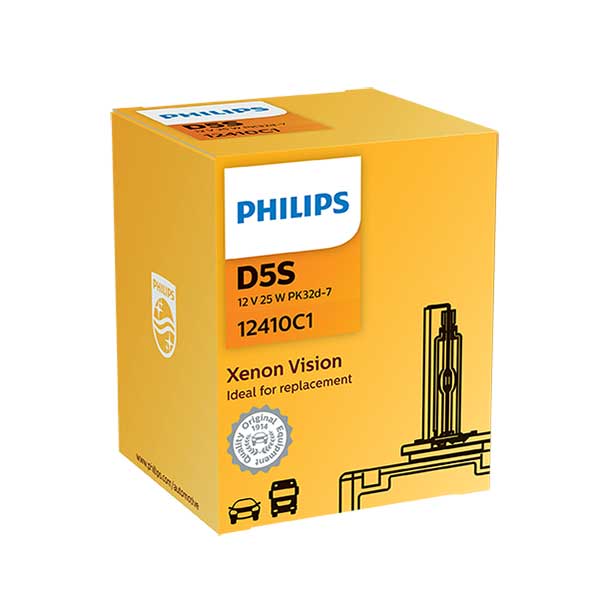 Philips Vision D5S 25W 12V Xenon Bulb 2000LM - Single Boxed | Euro Car ...