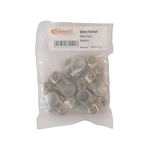 Offset Battery Terminal Negative - Pack 5 | Euro Car Parts